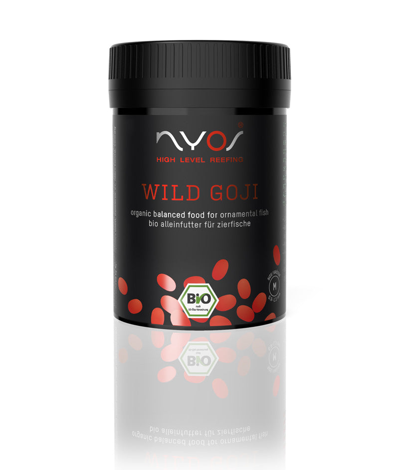Nyos Wild Goji Organic Fish Food - 2.5 oz (120ml / 72g) – Fish Tank USA